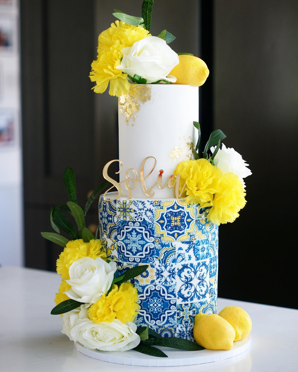 Two-tier-Amalfi-themed-cake | CELEBRATION CAKES