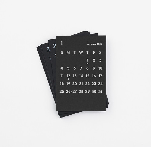 CLARA Calendar Refill 2026 Black｜卓上カレンダー | JACKAL