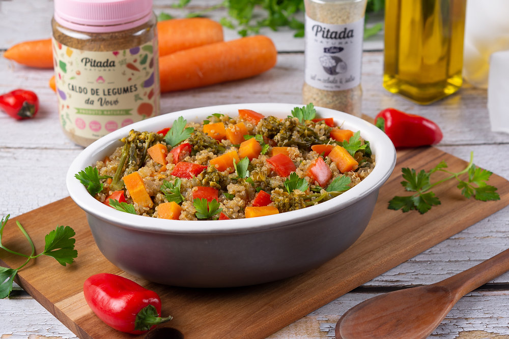 REFOGADO DE QUINOA COM LEGUMES