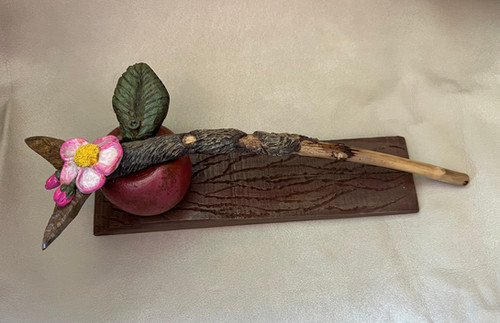 12 Inch Apple Blossom Wooden Wand & Wand Stand | Magical Alley