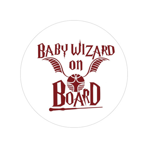 Baby Wizard on Board- Harry Potter-Transparent Outdoor Stickers, Round ...
