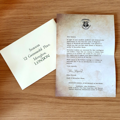 House Prefect Letter | cauldroncrate
