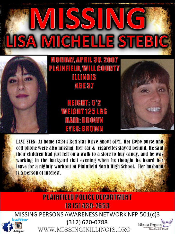 Lisa Michelle Stebic, 37, April 30, 2007, Plainfield, Will County, Illinois