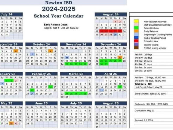 Change in calendar for Newton ISD