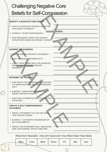 Self-Compassion Worksheets | PPRC