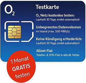 o2 kostenfreie Aktion: erhalten Sie eine Testkarte von o2 mit ...