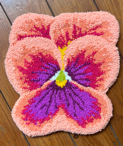 Peach & Purple Pansy Wallhanging | mysite