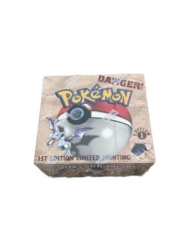 Pokémon TCG 1999 1st Edition Fossil Booster Box WITH Acrylic Case ...