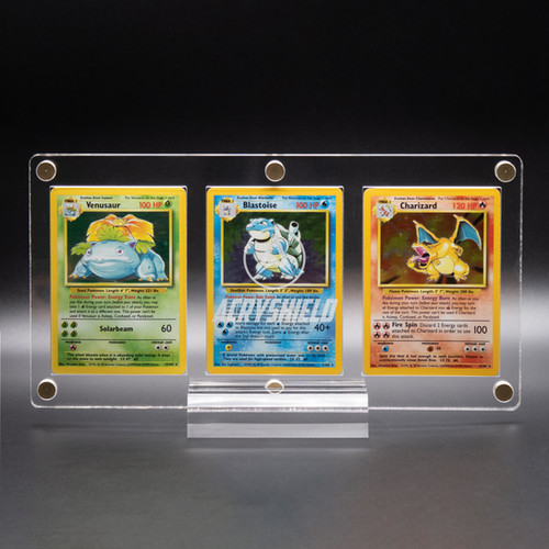 AcryShield Acrylic Triple Card Display Case - Screw | Misty's Collectables