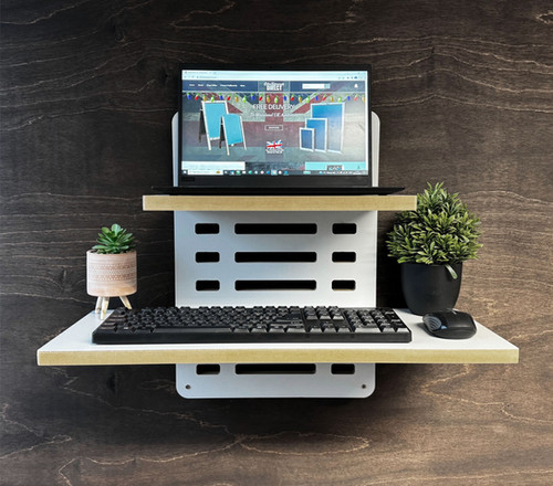 Wall Mounted Zen Desk (V2) - White | Chalkboards Direct