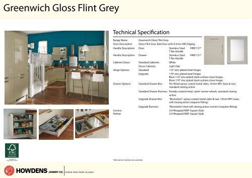 GREENWICH GLOSS FLINT GREY (Howdens Discontinued) | TFS DOORS