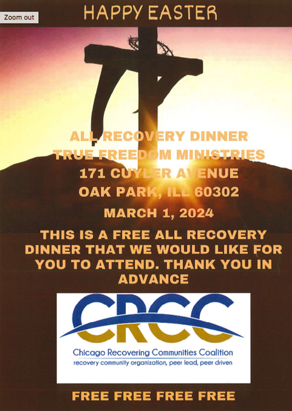 🌷🐰 Exciting Announcement: Happy Easter All Recovery Dinner! 🐣🌼