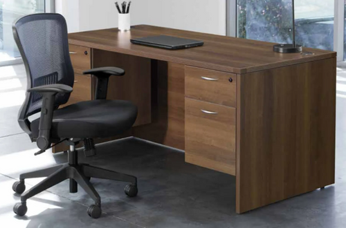 Office Star Napa Double Pedestal Desk 66" x 30" | The Bradley Company