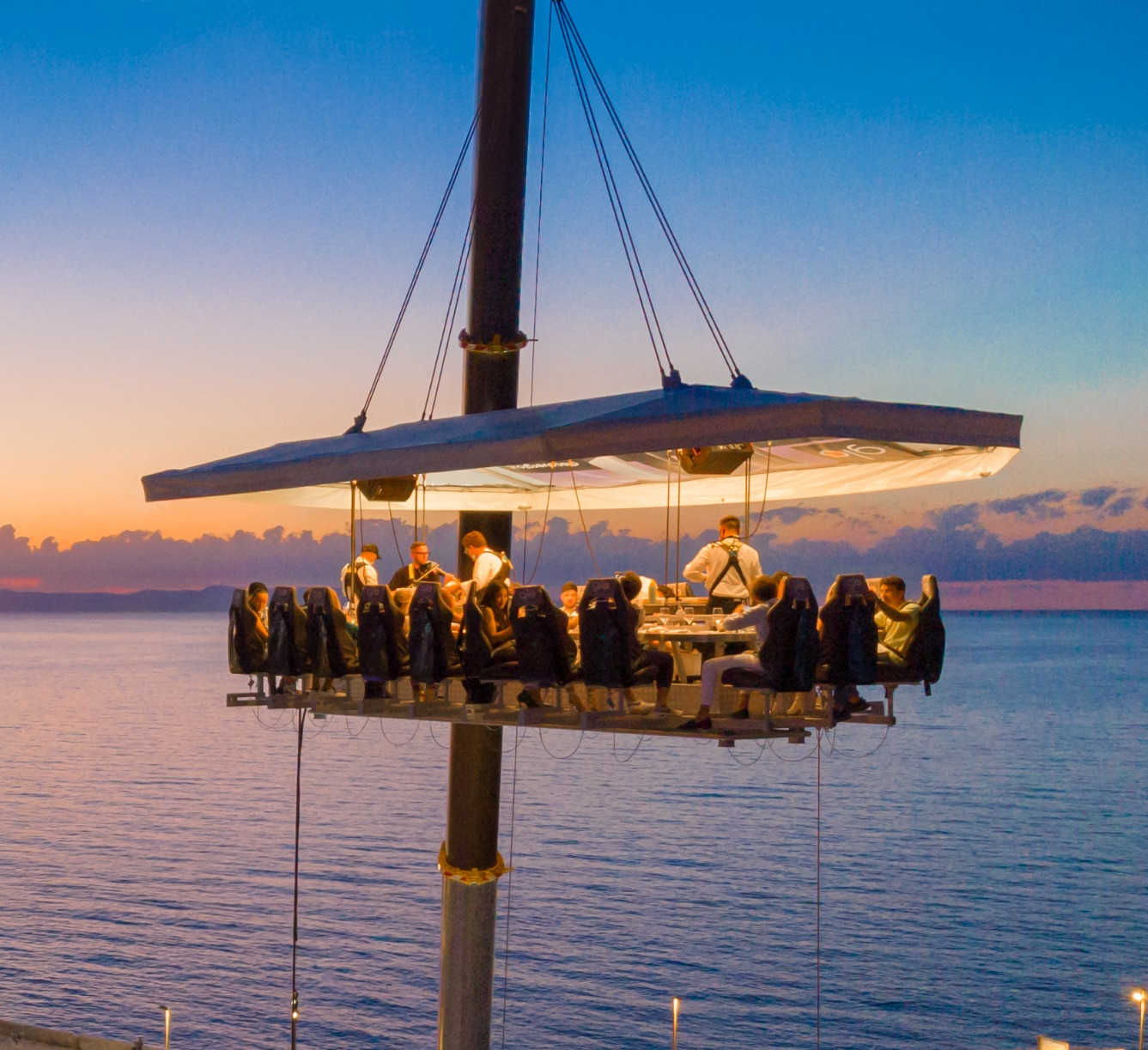 Floating culinary delights | Dinner in the sky l Marrakech