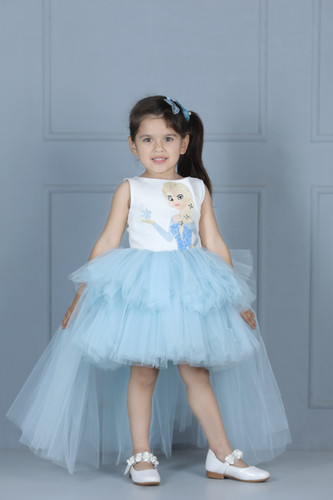 Elsa Dress With Net Flare | The Little Factory