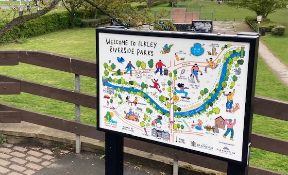 New signage arrives in Ilkley’s riverside parks