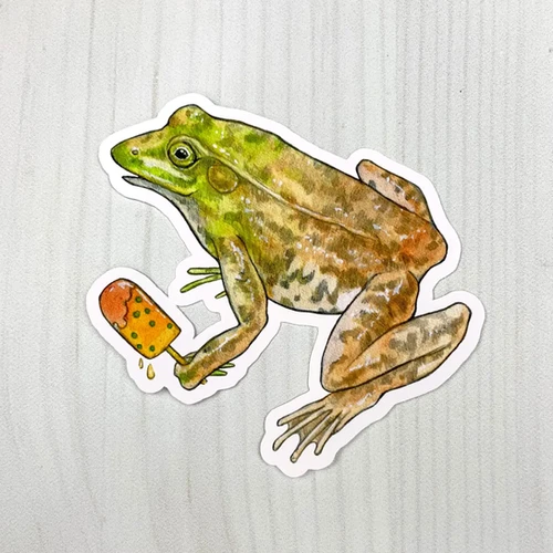 Frog Popsicle Sticker | VIX Emporium