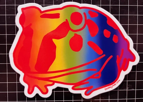 Rainbow Frog Sticker | VIX Emporium