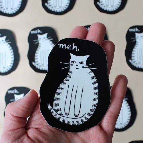 Meh Cat Sticker | VIX Emporium