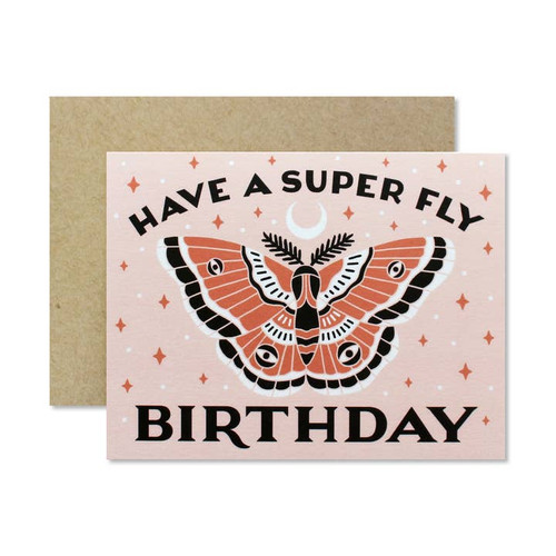 Have a Super Fly Birthday Moth Card | VIX Emporium