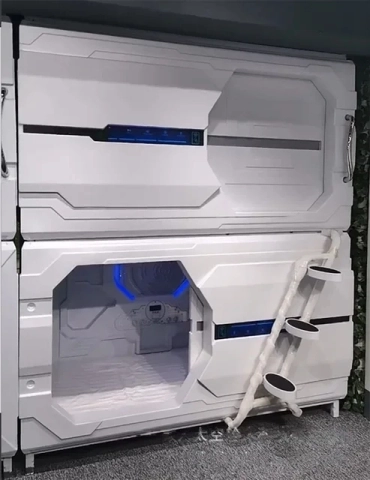 Space Series - Horizontal Capsule Double Bed 1400mm | Off-Grid Geodomes