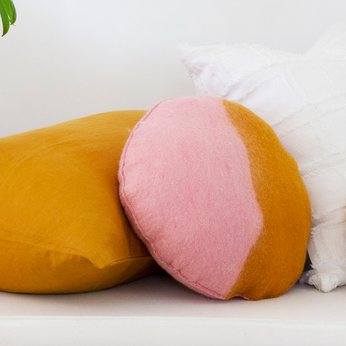 Ombre Pods Felt Cushion Sunset | ecoluxe-living