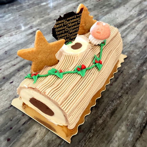 Holiday Yule Log~ Buttercream Hazelnut | Adore Dessert Cafe