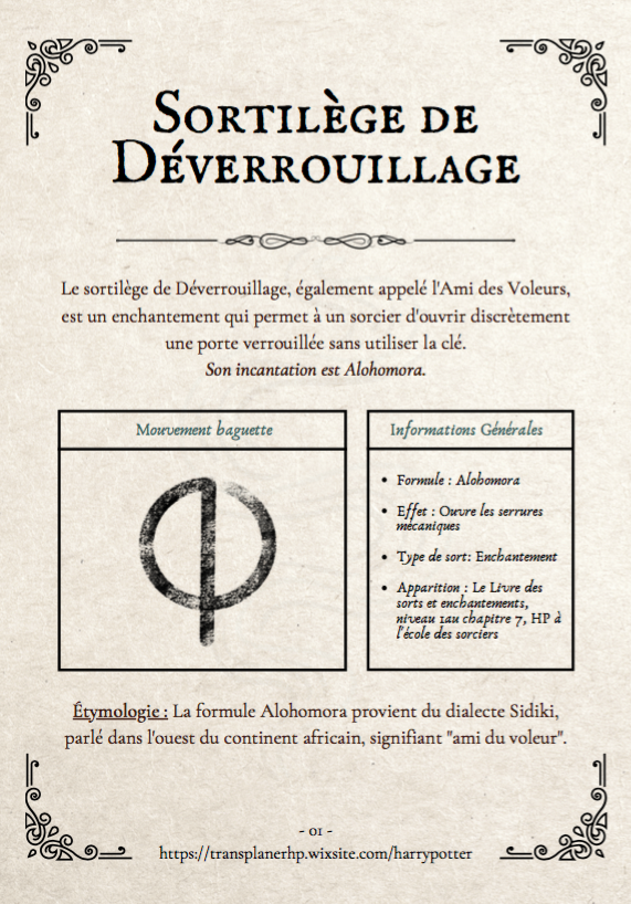 Livre des Sortilèges