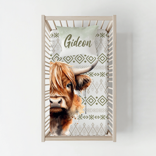 Boho Highlands Cow Cot Duvet Cover | Mary Popins