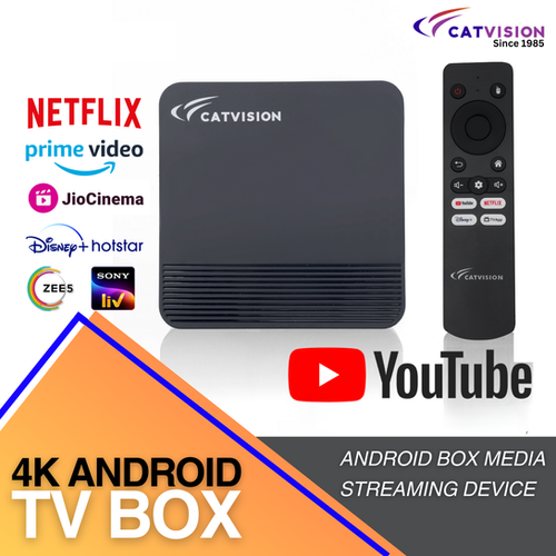 Catvision high-performance Android TV Box | 2GB-16GB| Infrared Remote ...