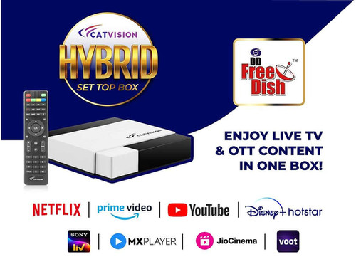 Catvision Hybrid Set Top Box OTT+DVB S2 DD Free Dish Channels | Android ...