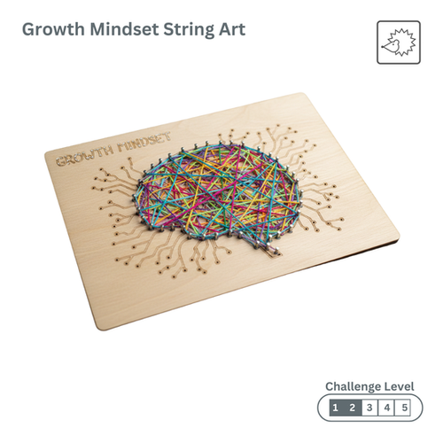 Growth Mindset Brain String Art Project | Little Crafters