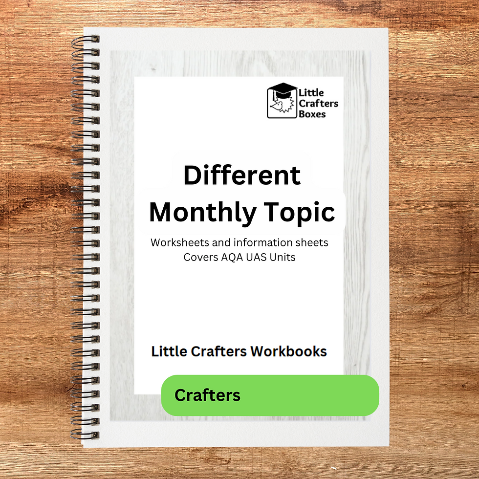 Past Topics: Single Printed Workbook | Little Crafters