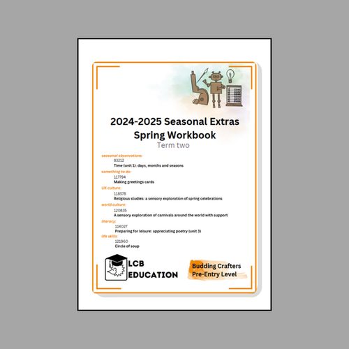 Spring 2025: Pre Entry Level Workbook | LCB Education