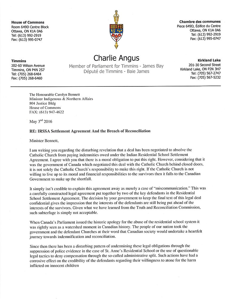 IRSSA Settlement Agreement And the Breach of Reconciliation