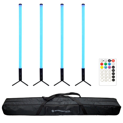 4 x LED PIXEL TUBE 360 RGBWA IP65 + SOFT BAG (4in1) - WHITE or BLACK ...