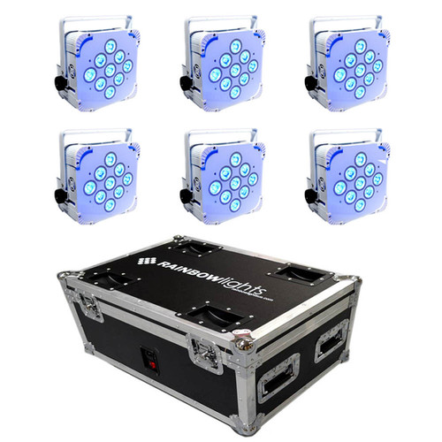 6 x SMART 2 PRO WHITE + CHARGING CASE | Rainbow Lights