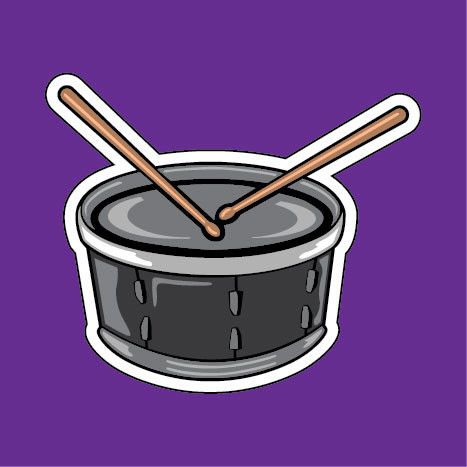 Drum Instrument Sticker | Music Teaching Aids