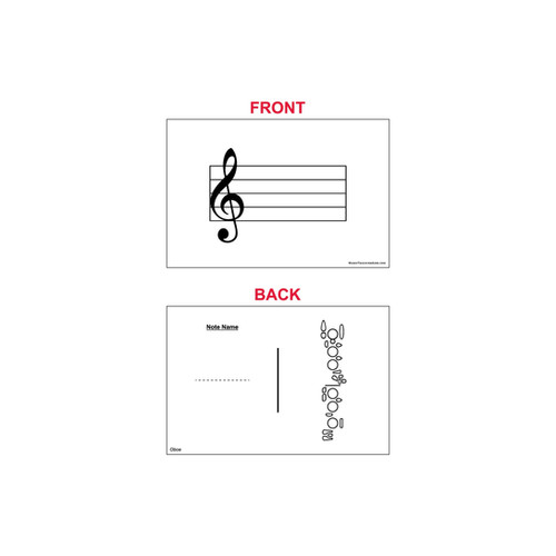 Fingering Chart Flash Cards - Oboe | Premier Music Teaching Aids