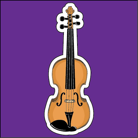 Violin Instrument Sticker | Music Teaching Aids