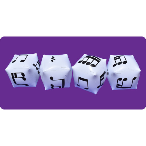 12" Inflatable Rhythm Dice - Intermediate | Music Teaching Aids