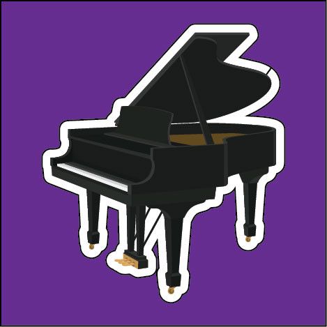Piano Instrument Sticker | Music Teaching Aids