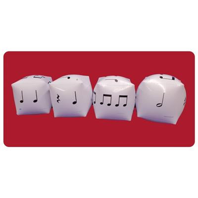 12" Inflatable Rhythm Dice - Beginner | Premier Music Teaching Aids LLC