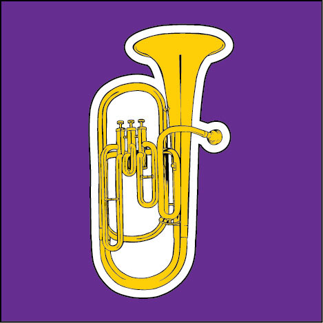 Baritone Instrument Sticker | Premier Music Teaching Aids LLC