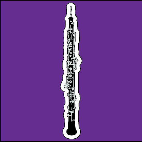 Oboe Instrument Sticker | Music Teaching Aids