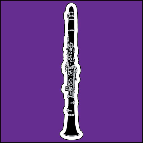 Clarinet Instrument Sticker | Music Teaching Aids