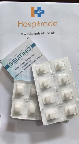 Hemostatic Sponge 10x10x10mm Absorbable Spong32/pk Dental Hemosponge ...