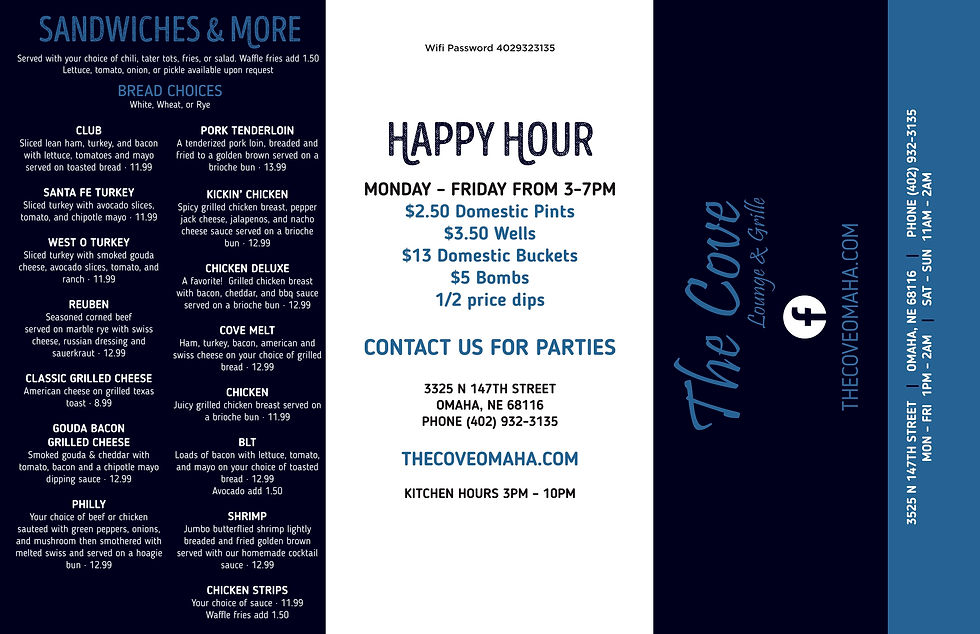 Menu | Cove