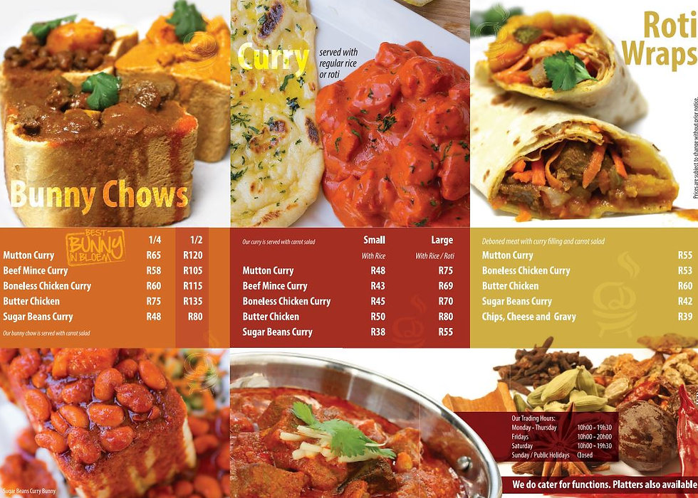 Menu | Wix.com | Welcome to Curry Delights