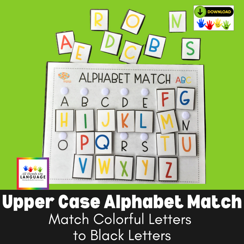 Uppercase Alphabet Matching Activity, Match Colorful Letters to Black ...